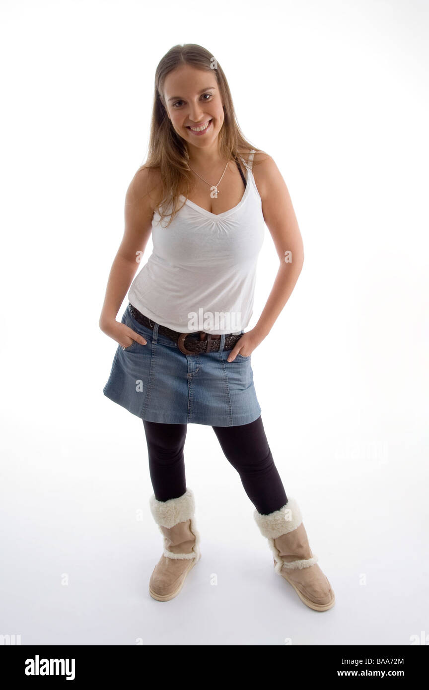 standing model looking at camera Stock Photo - Alamy