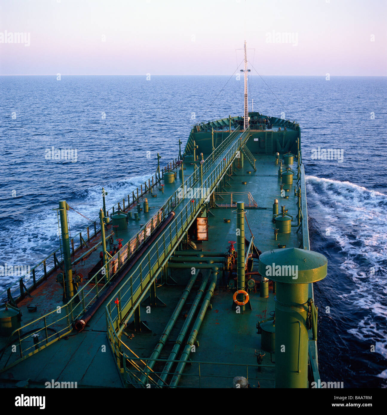 Ship sailing in sea elevated view Stock Photo - Alamy
