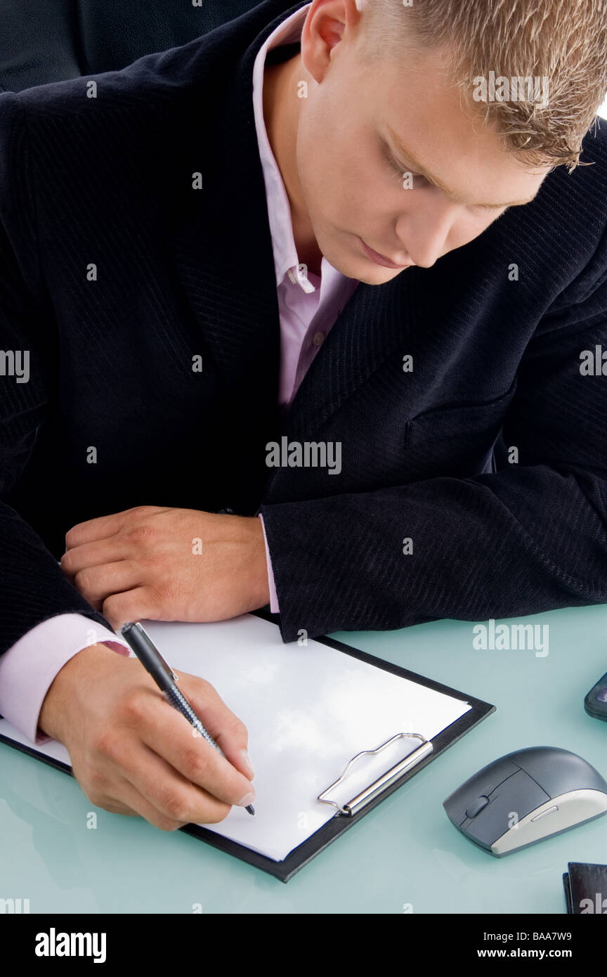 working handsome businessman Stock Photo - Alamy