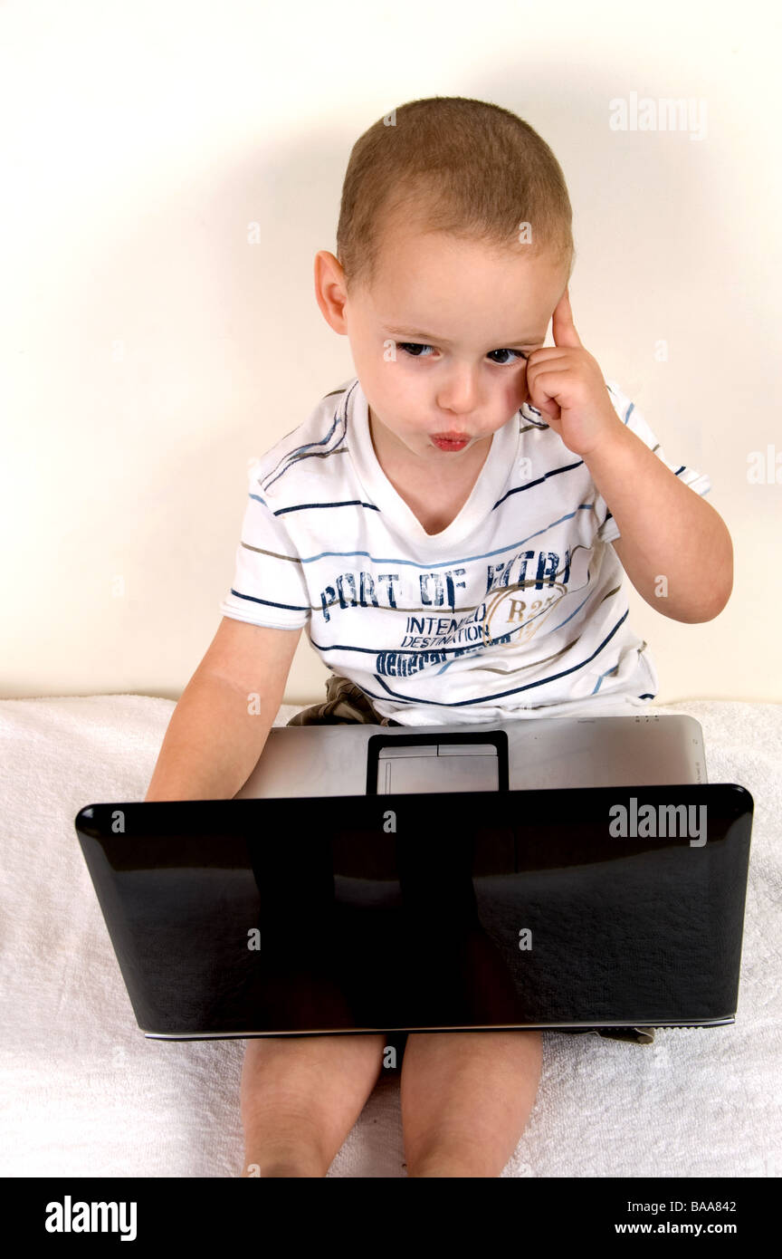 little intelligent child Stock Photo - Alamy
