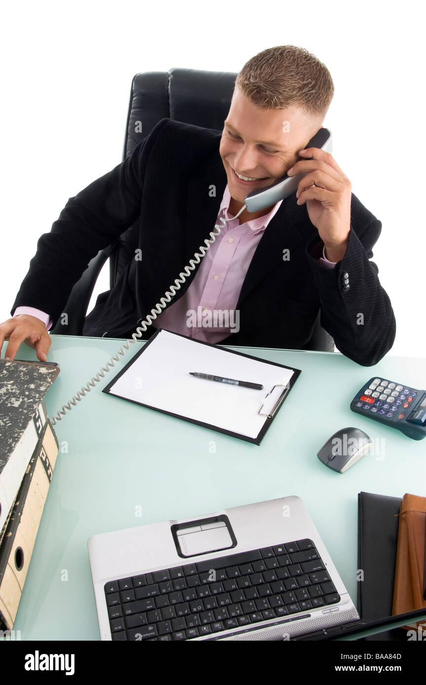 employee busy on phone Stock Photo - Alamy