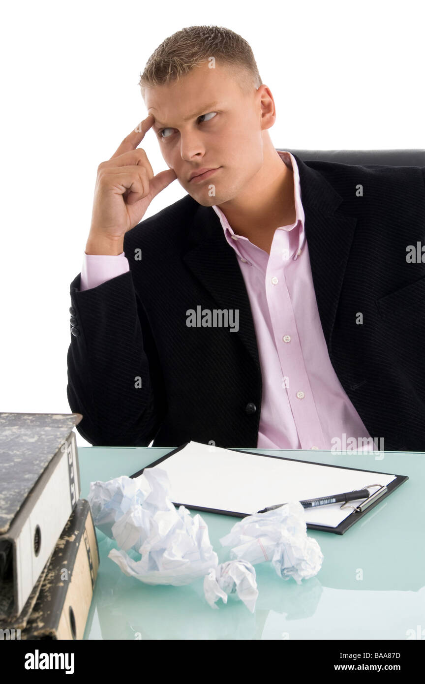 thinking ceo looking aside Stock Photo - Alamy