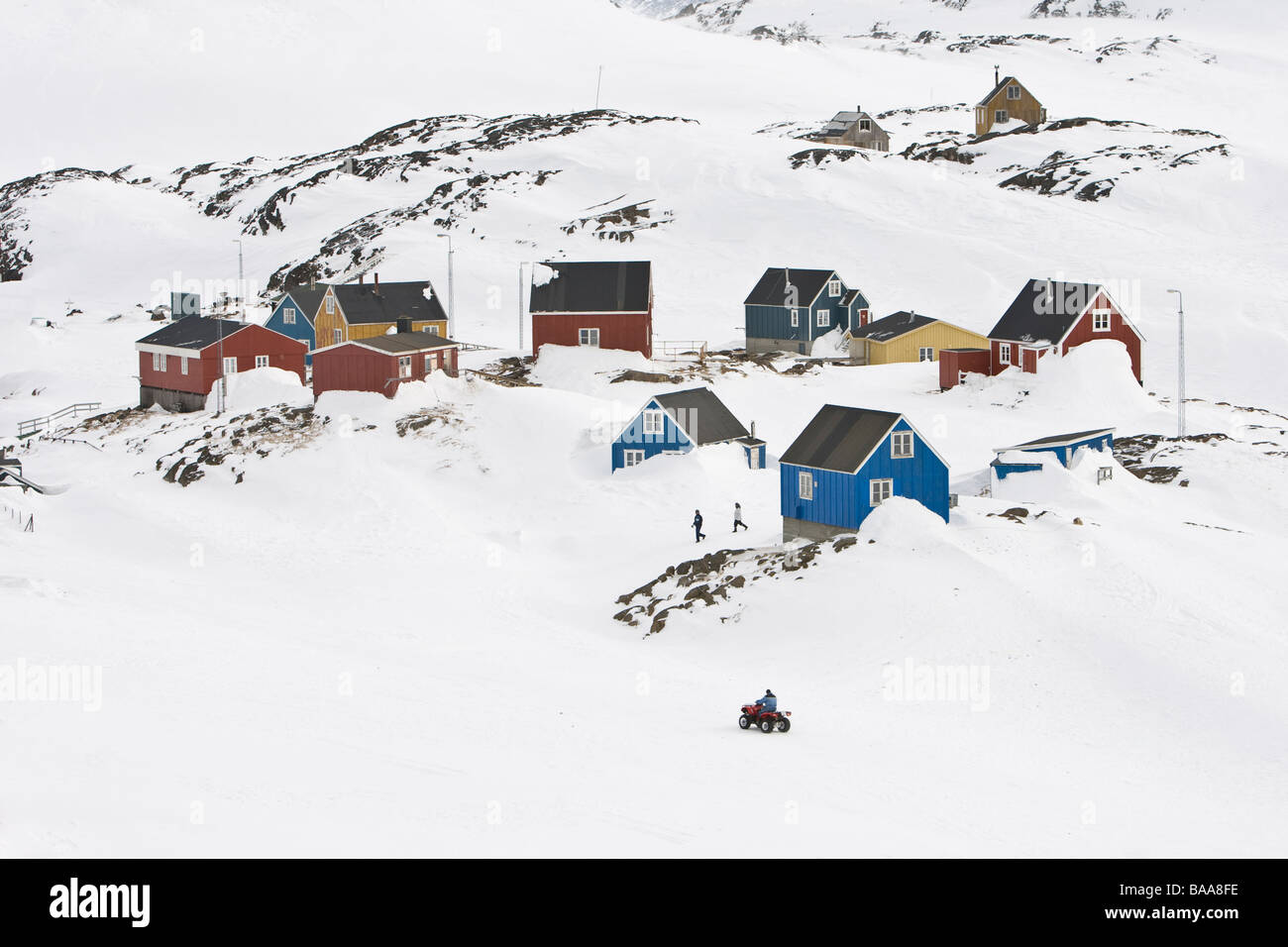 The village Kulusuk in Greenland Stock Photo - Alamy