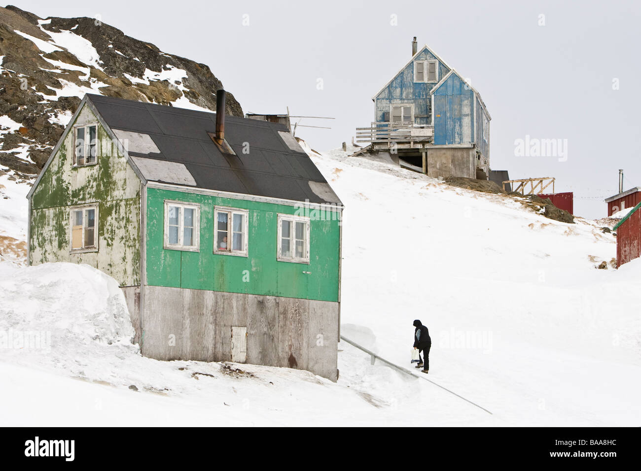 The village Kulusuk in Greenland Stock Photo - Alamy
