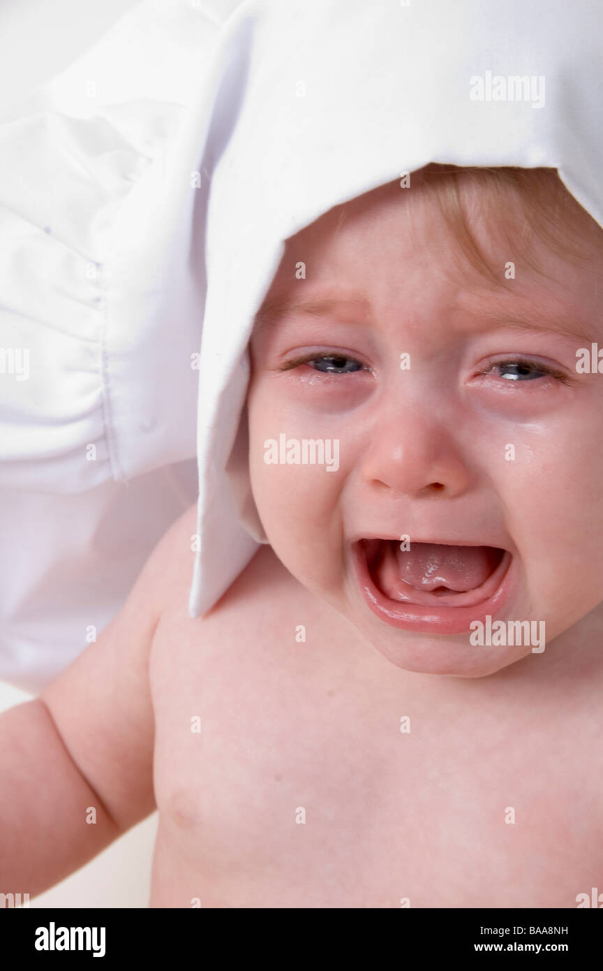 crying little chef Stock Photo - Alamy