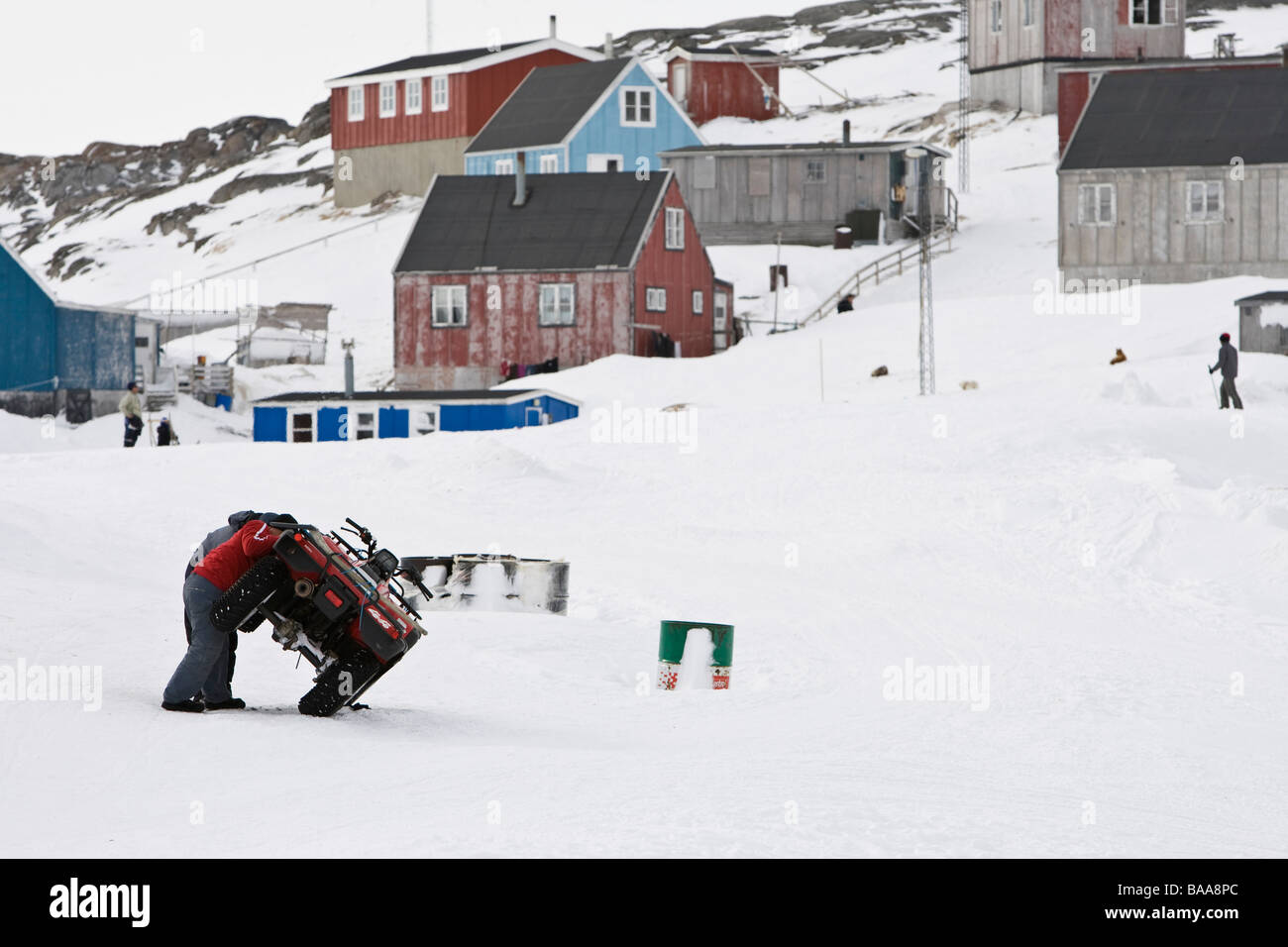 The village Kulusuk in Greenland Stock Photo - Alamy