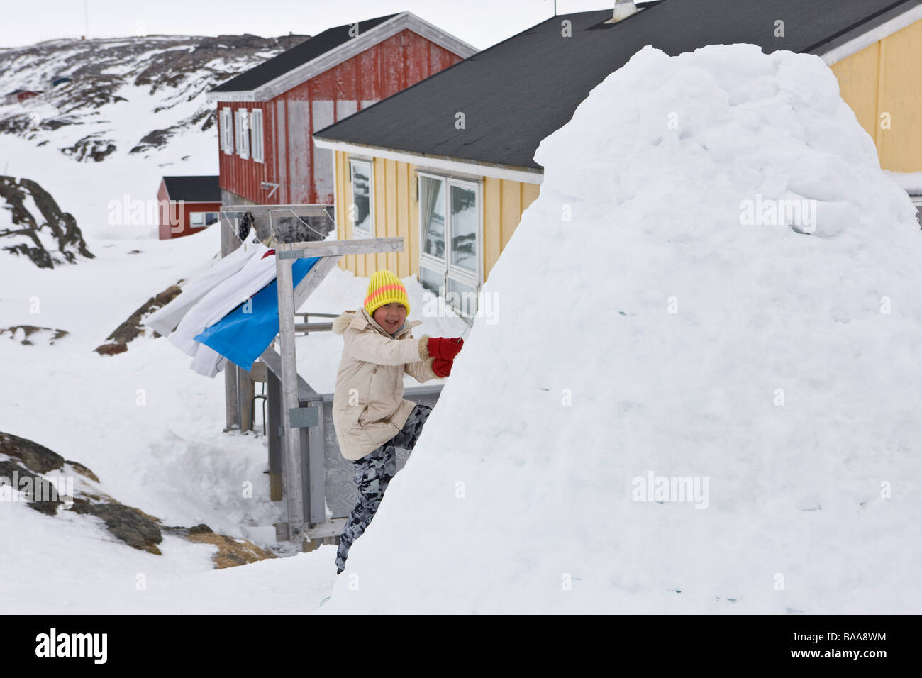 The village Kulusuk in Greenland Stock Photo - Alamy