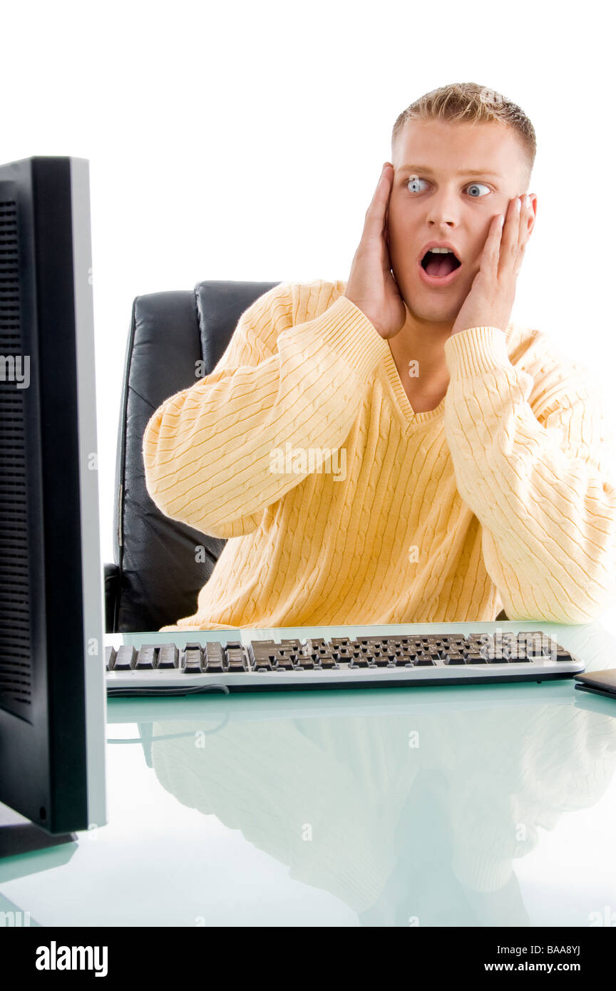 man in surprising pose Stock Photo - Alamy