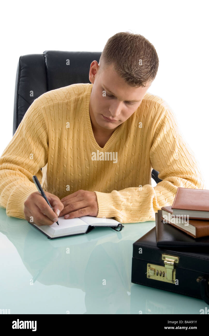 handsome professional writing Stock Photo - Alamy