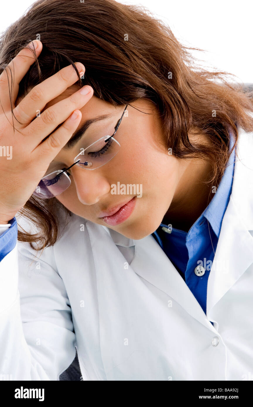 portrait of stressed doctor Stock Photo - Alamy