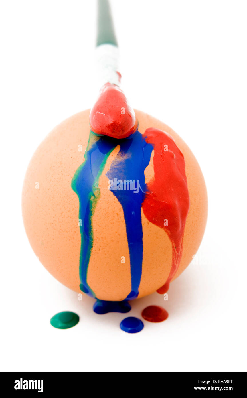 Color easter eggs white Cut Out Stock Images & Pictures - Alamy