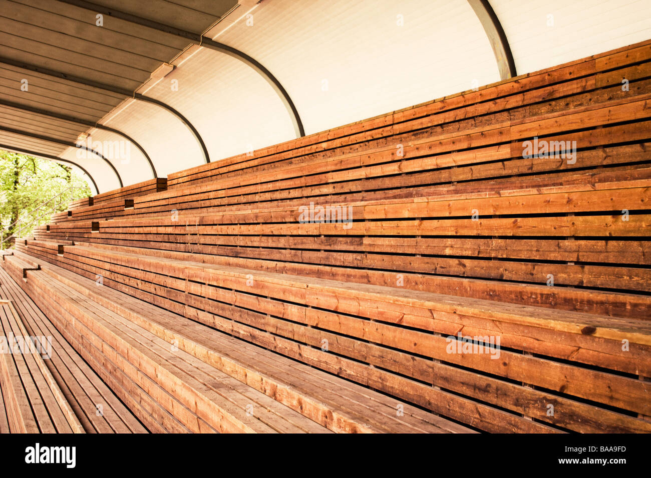 An empty stand at a sports ground, Sweden Stock Photo - Alamy