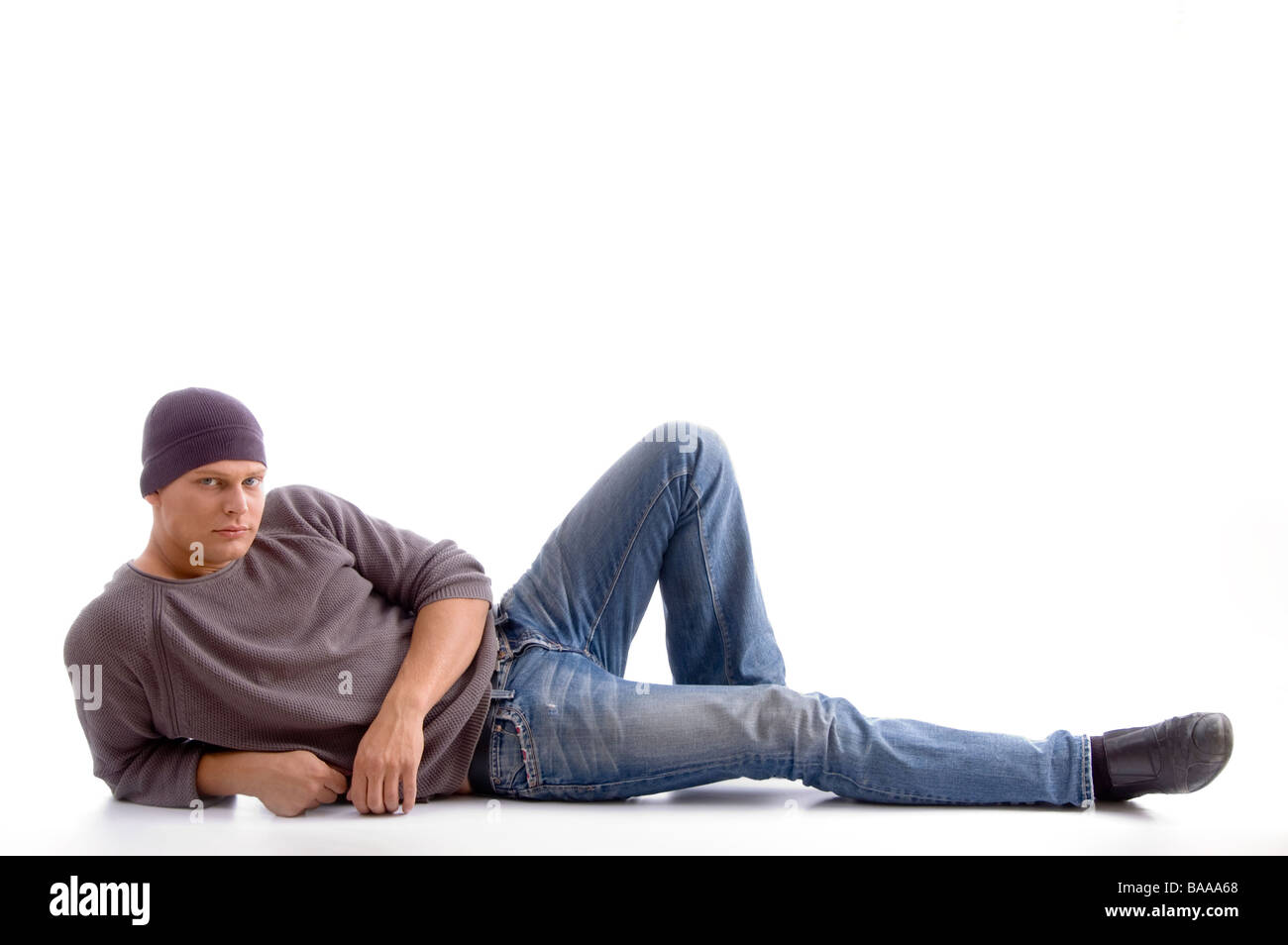 full pose of handsome guy Stock Photo - Alamy