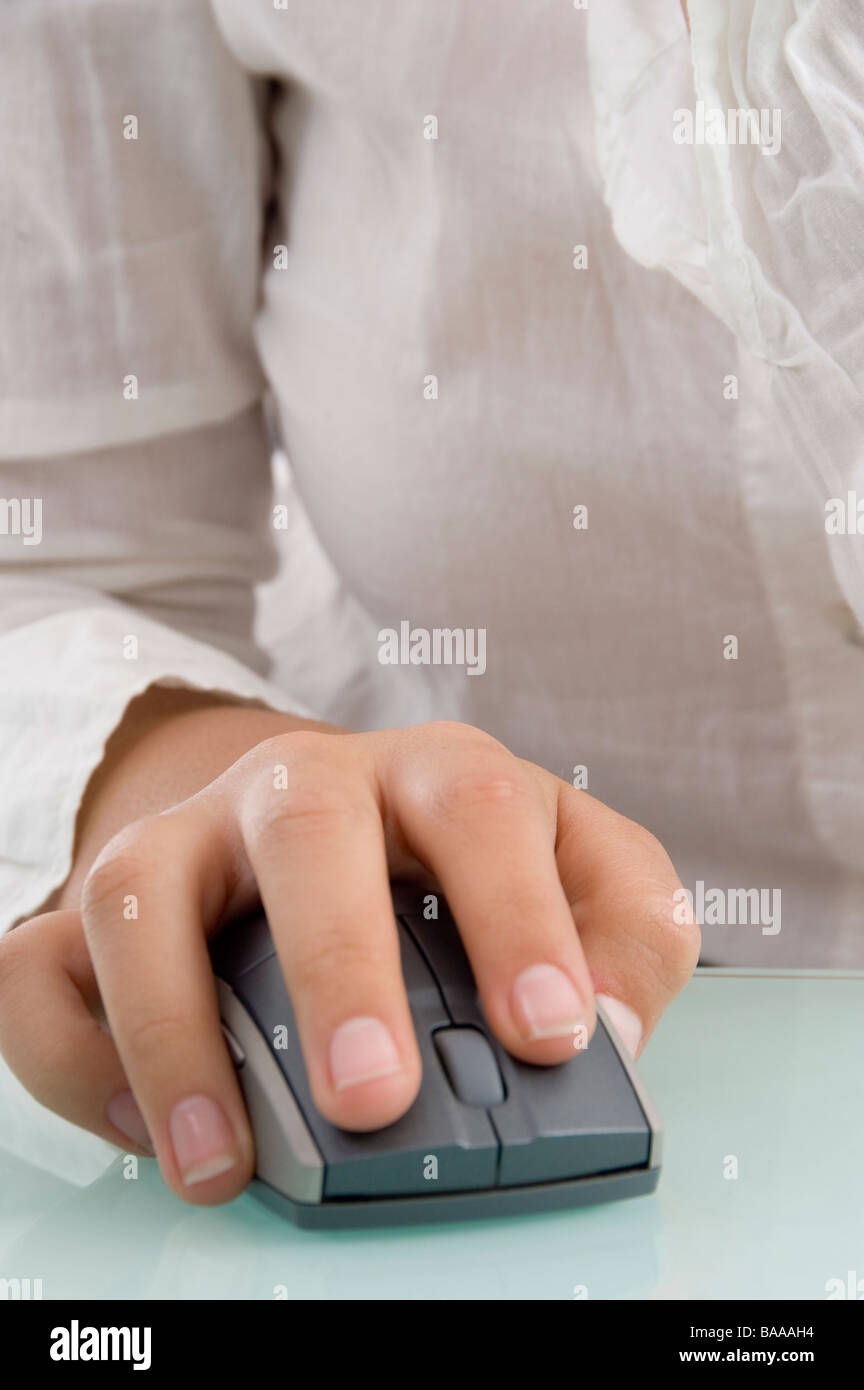 mouse in female's hand Stock Photo - Alamy