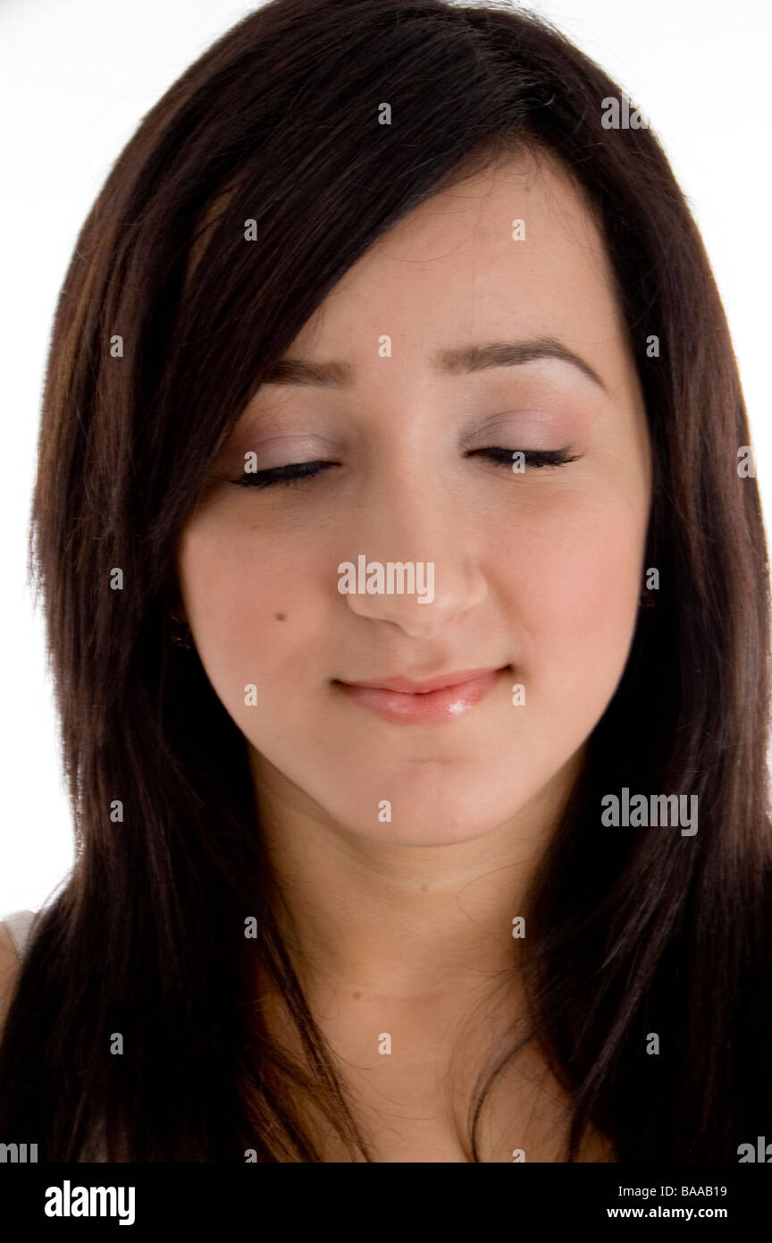 pretty brunette female Stock Photo - Alamy