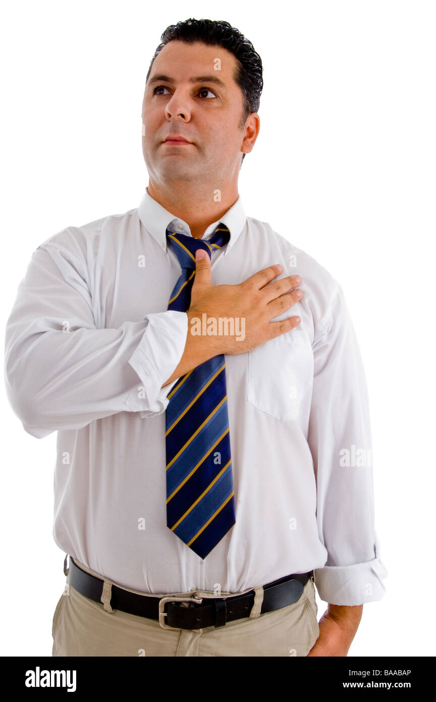 man giving respect by salute Stock Photo - Alamy