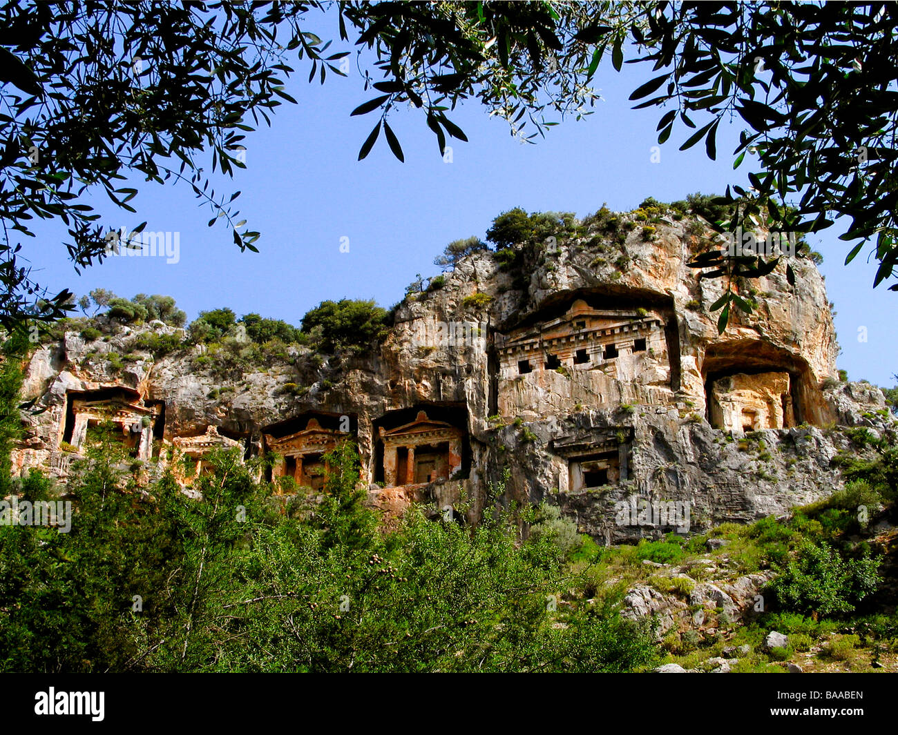 Rock carved tombs turkey hi-res stock photography and images - Alamy