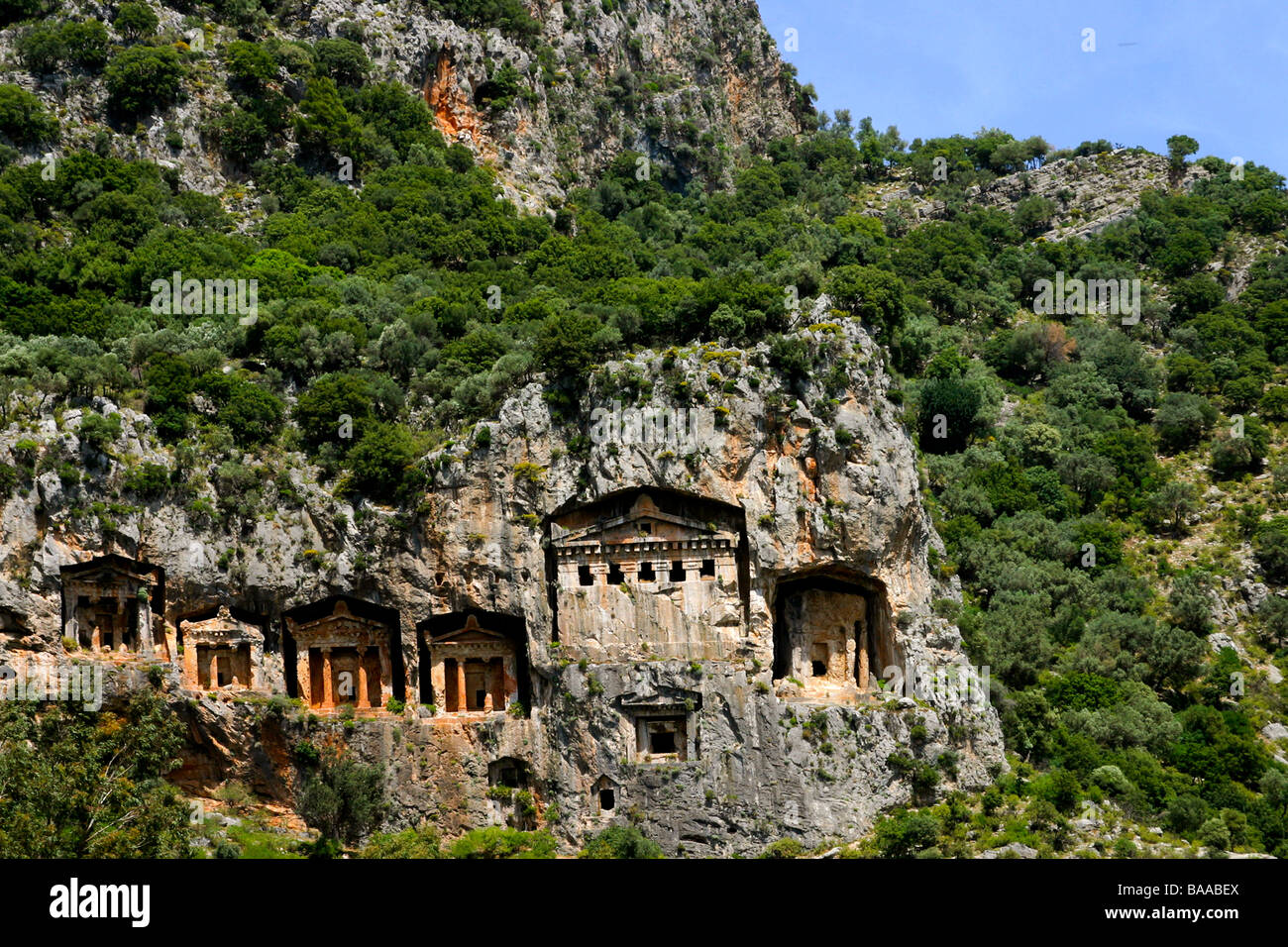 Rock carved tombs turkey hi-res stock photography and images - Alamy