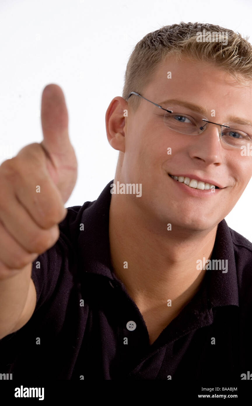 male wishing good luck Stock Photo - Alamy