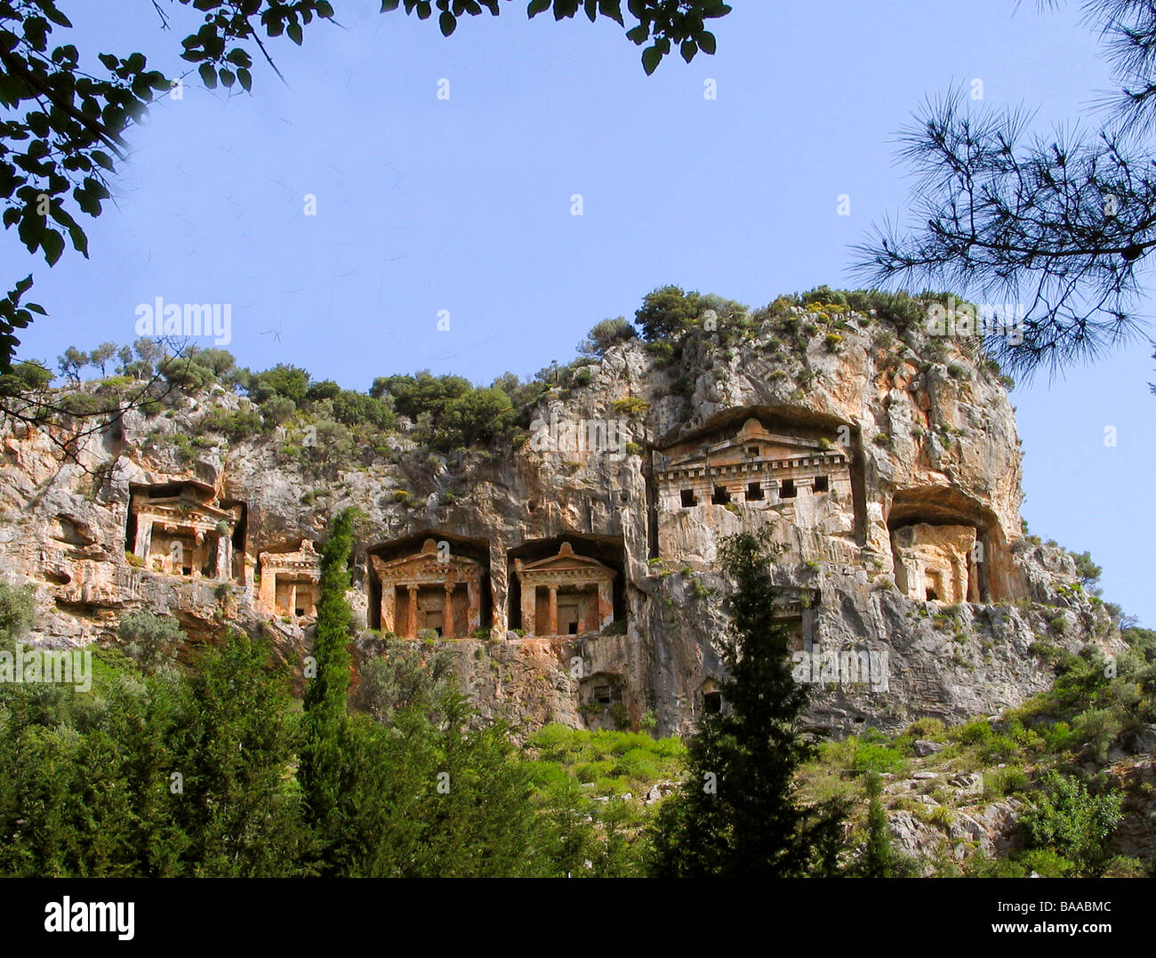 Rock carved tombs turkey hi-res stock photography and images - Alamy