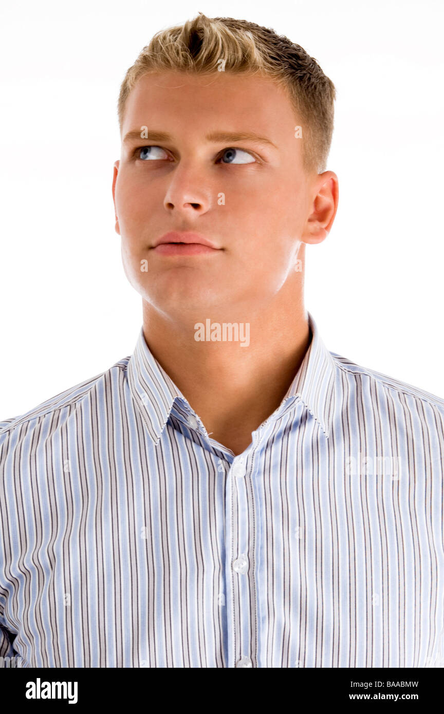 caucasian male looking up Stock Photo - Alamy