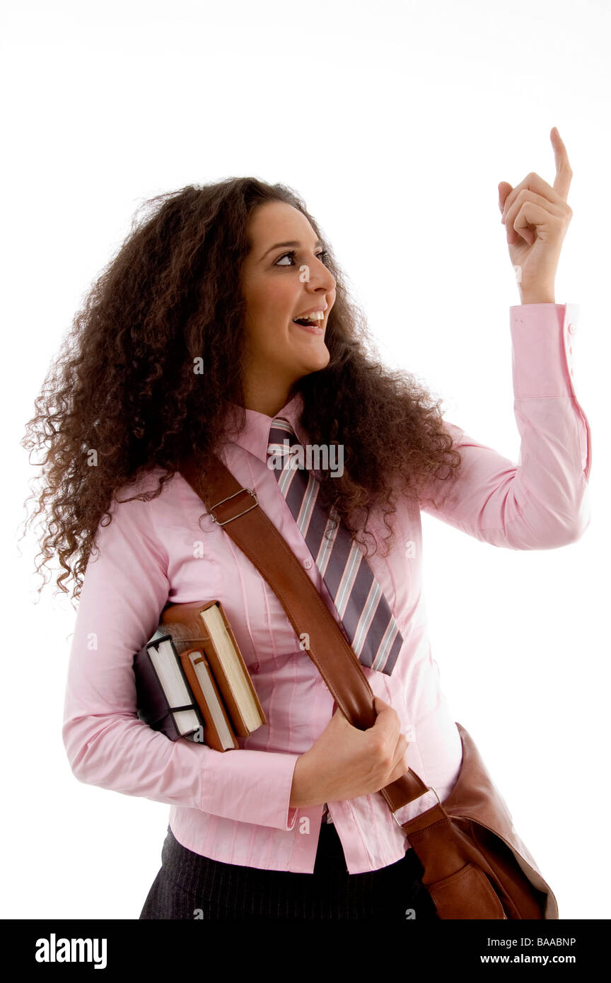 young high school student with pointing finger Stock Photo - Alamy
