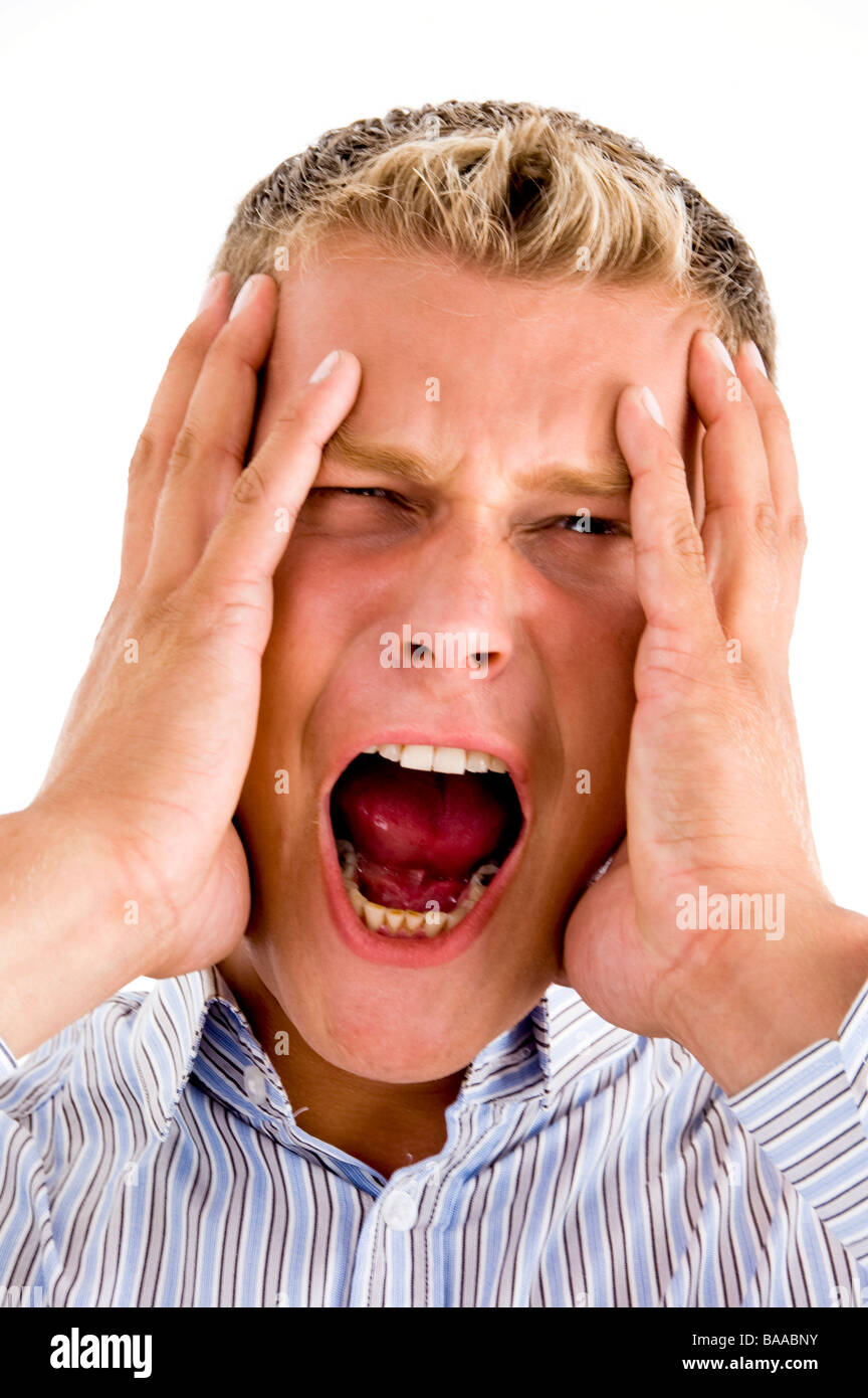 male in tense Stock Photo - Alamy