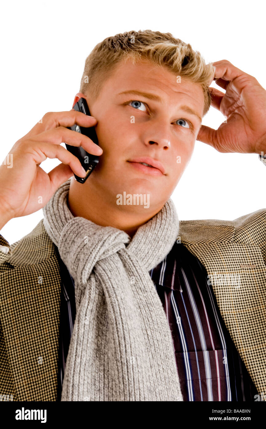 professional person busy on phone call Stock Photo - Alamy