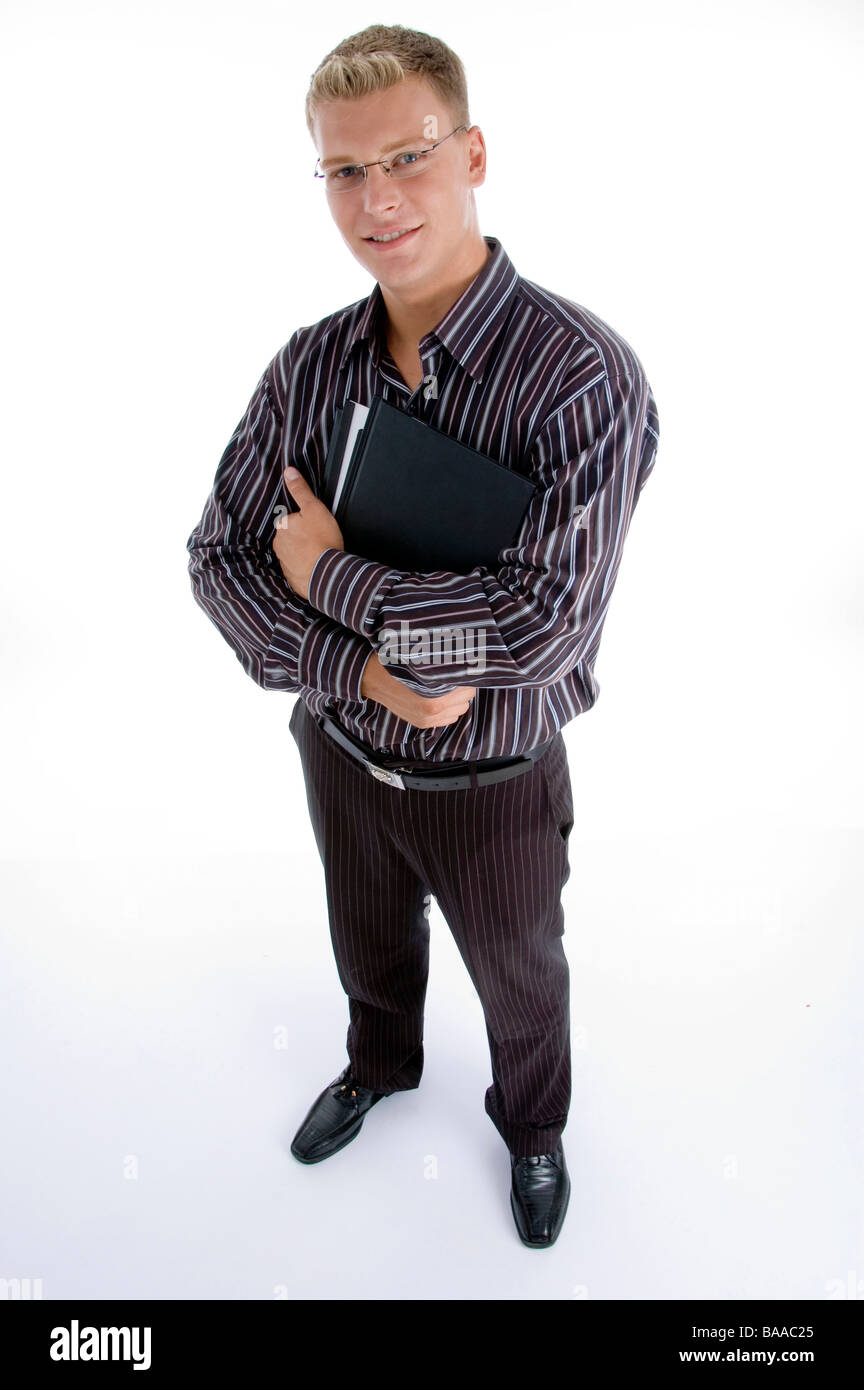 full body pose of business executive Stock Photo - Alamy