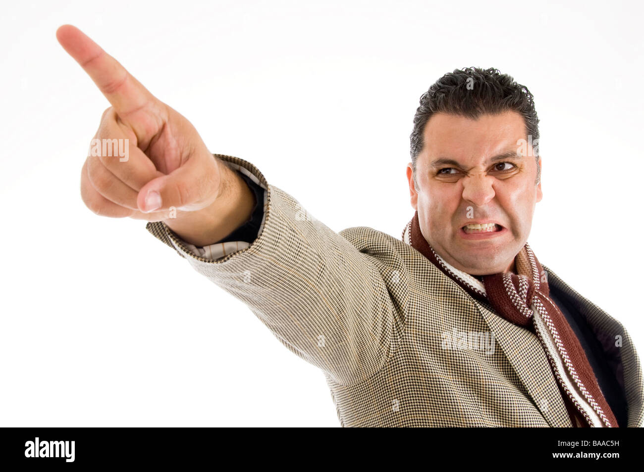 american mature male pointing Stock Photo - Alamy