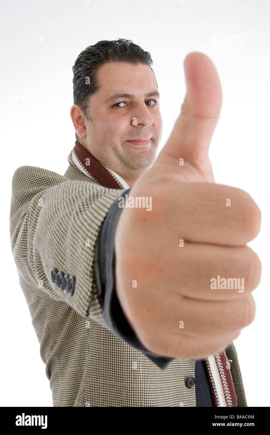 man showing approval sign Stock Photo - Alamy