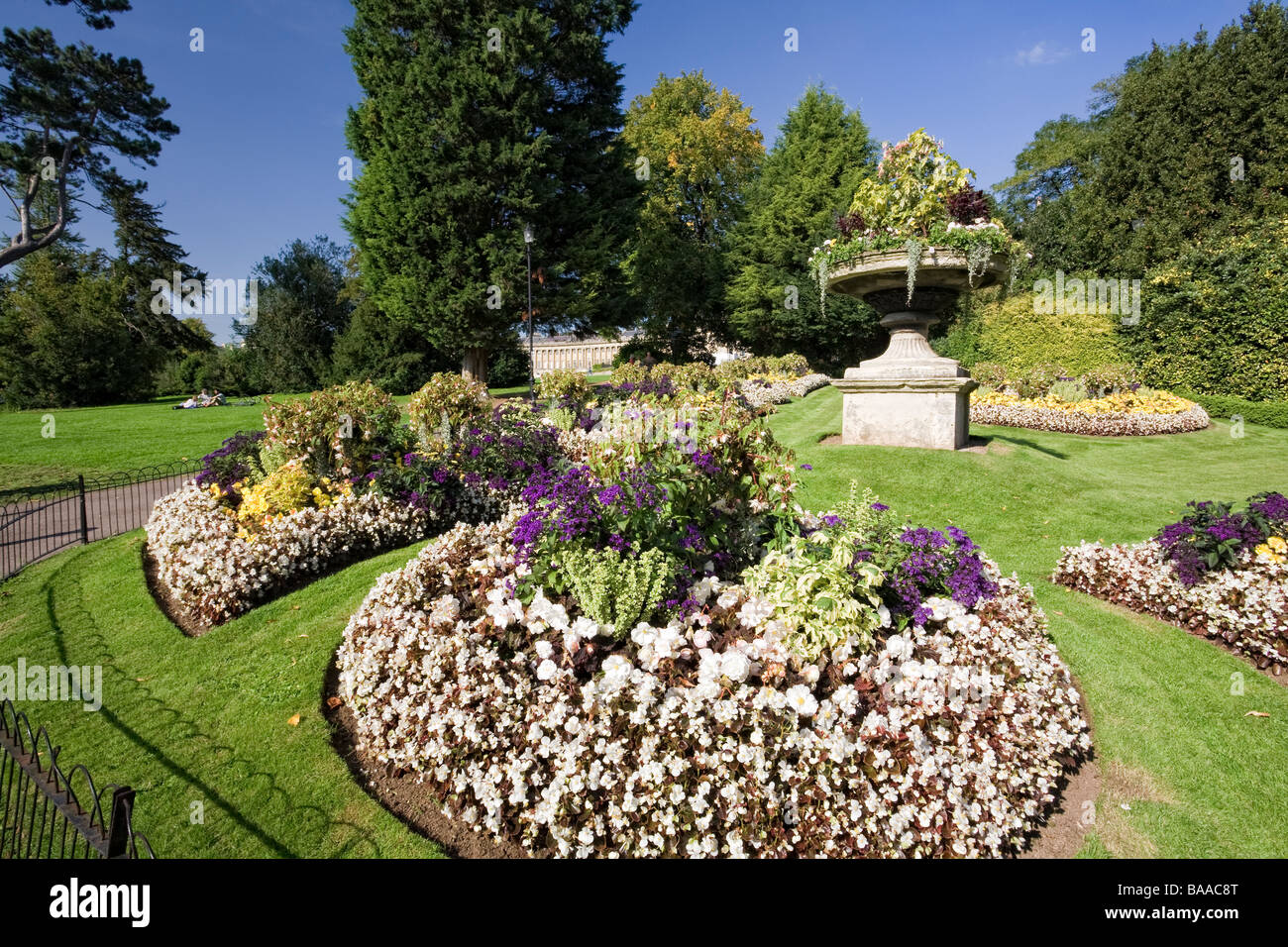 the Royal Crescent from Royal Victoria Park Bath Somerset England UK ...
