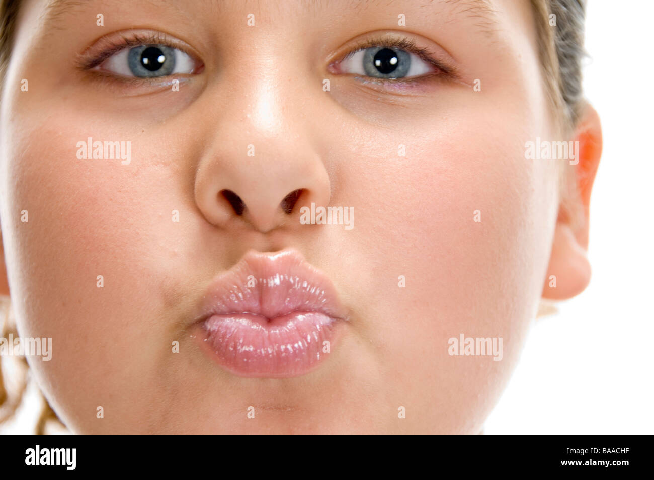 girl making pout mouth Stock Photo - Alamy