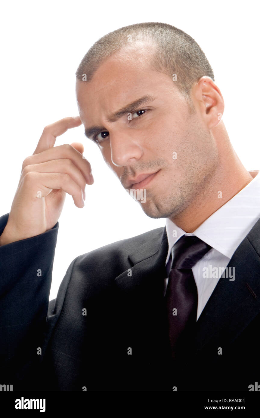 handsome man thinking Stock Photo - Alamy
