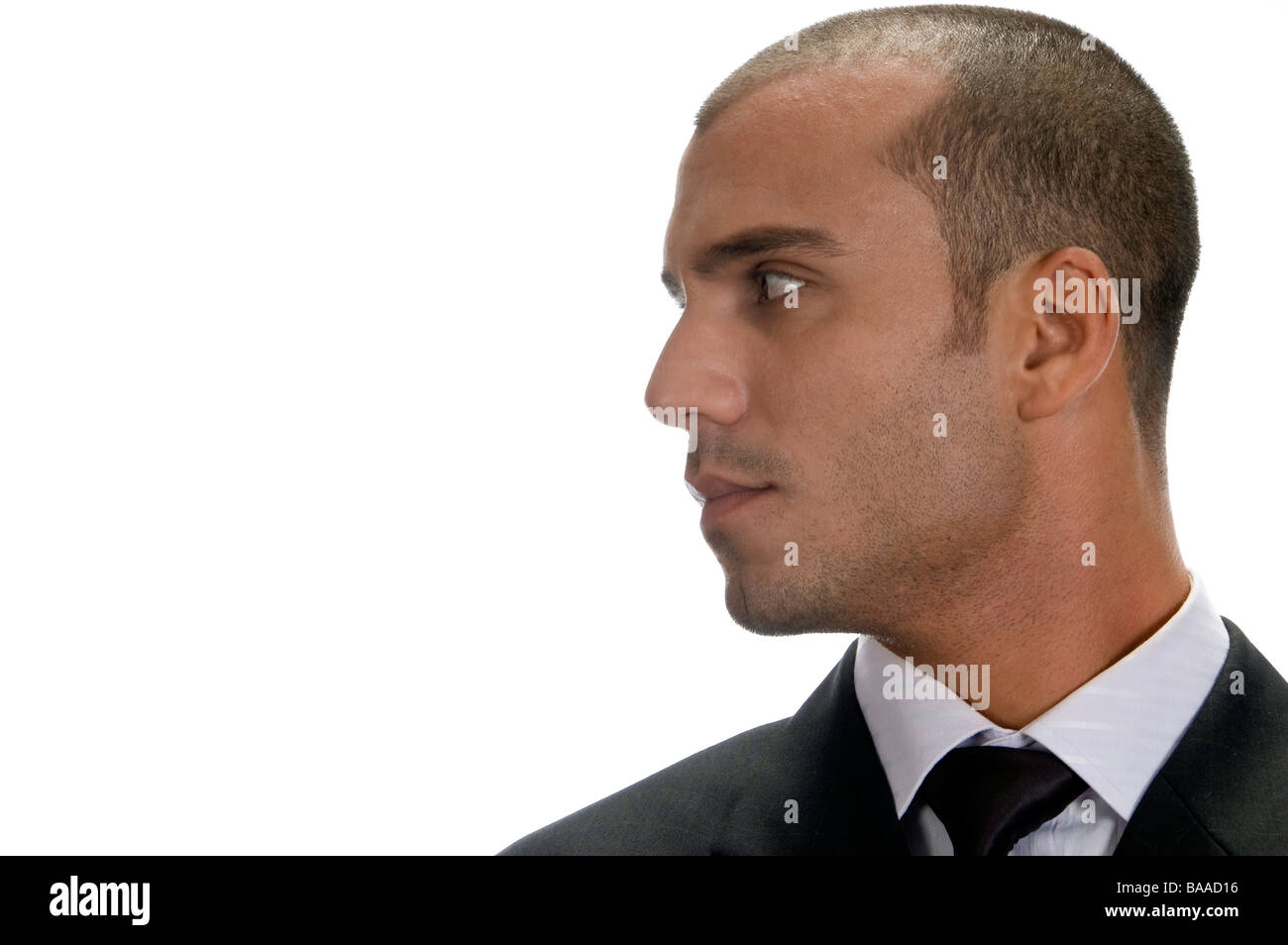 side view of young executive Stock Photo - Alamy