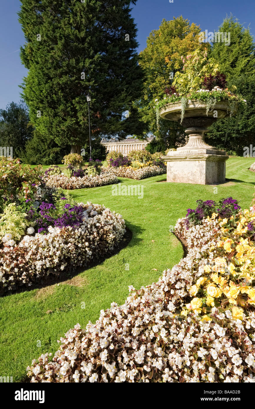 the Royal Crescent from Royal Victoria Park Bath Somerset England UK ...