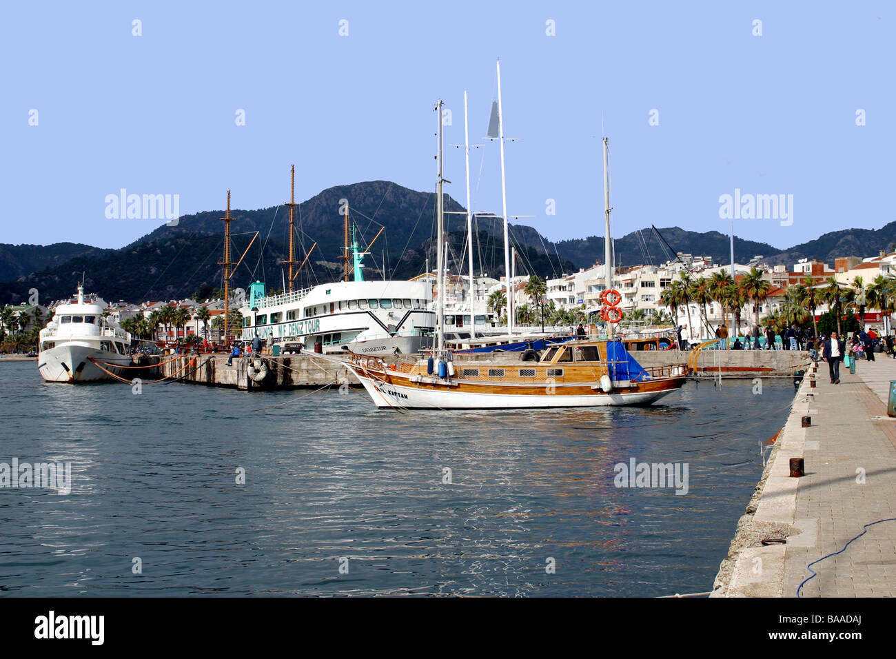 Quayside on Marmaris Waterfront and Harbour, Turkey Stock Photo - Alamy