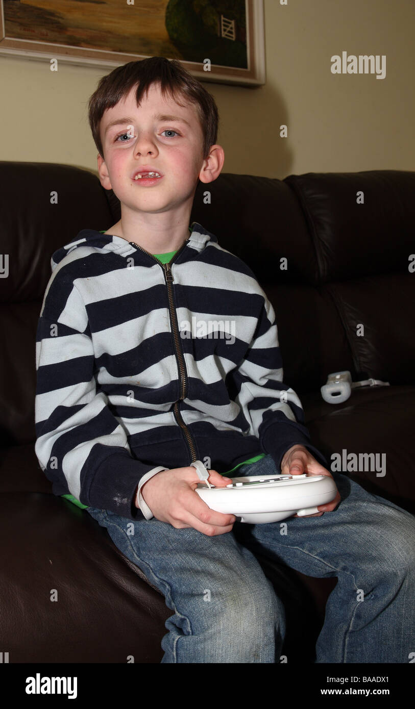 boy with wii Stock Photo - Alamy