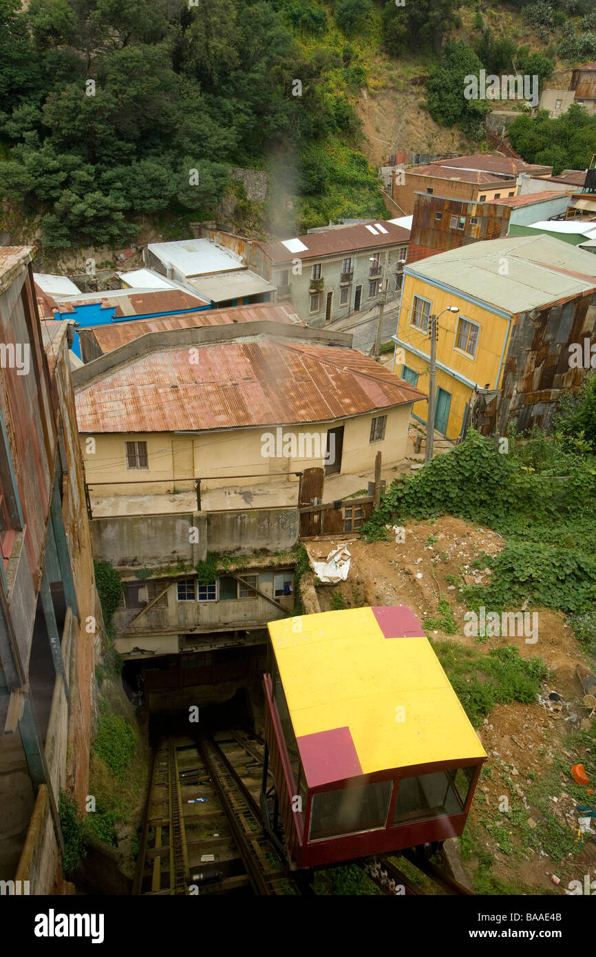 Funicular Valparaiso Chile Stock Photo - Alamy