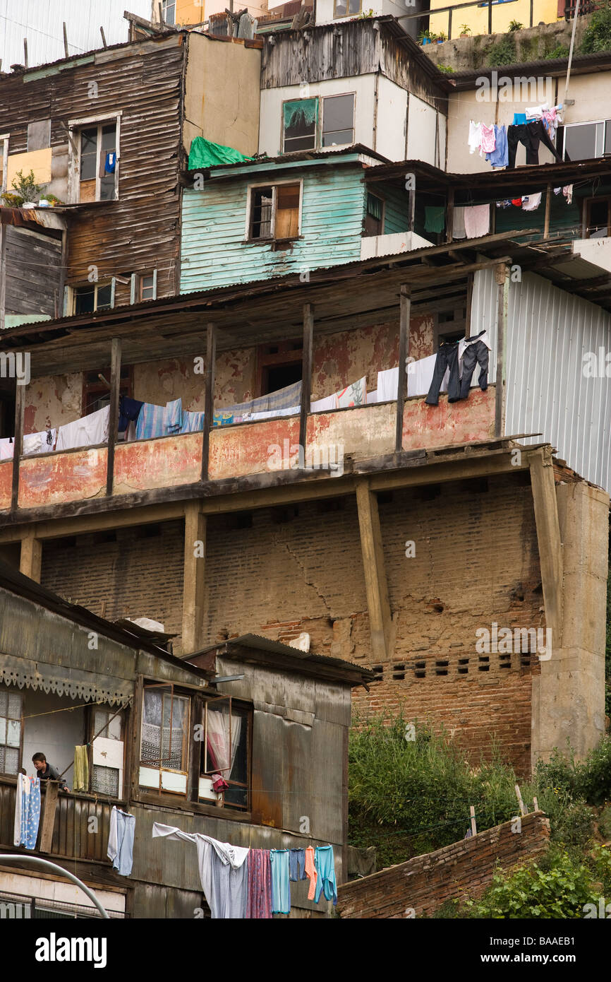 Slums of Valparaiso Chile Stock Photo - Alamy