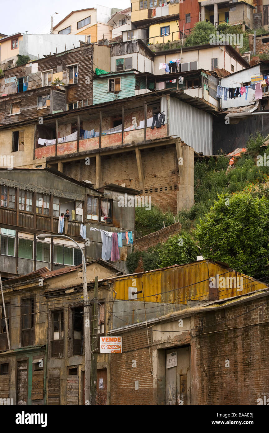 Slums of Valparaiso Chile Stock Photo - Alamy