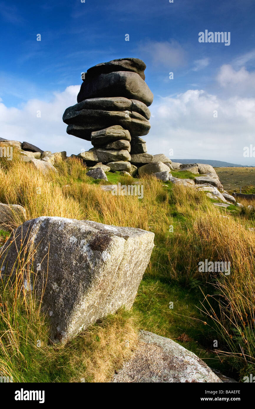 The Cheesewring standing stones on Stowe s Hill Bodmin Moor Cornwall ...