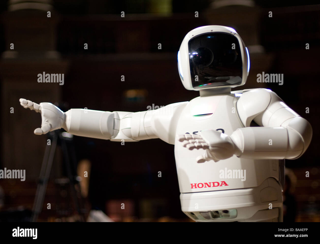 Asimo the robot created by Honda at the Edinburgh Science Festival ...