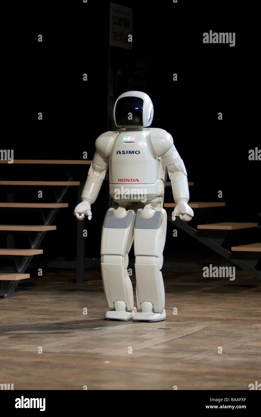 Asimo the robot created by Honda at the Edinburgh Science Festival ...