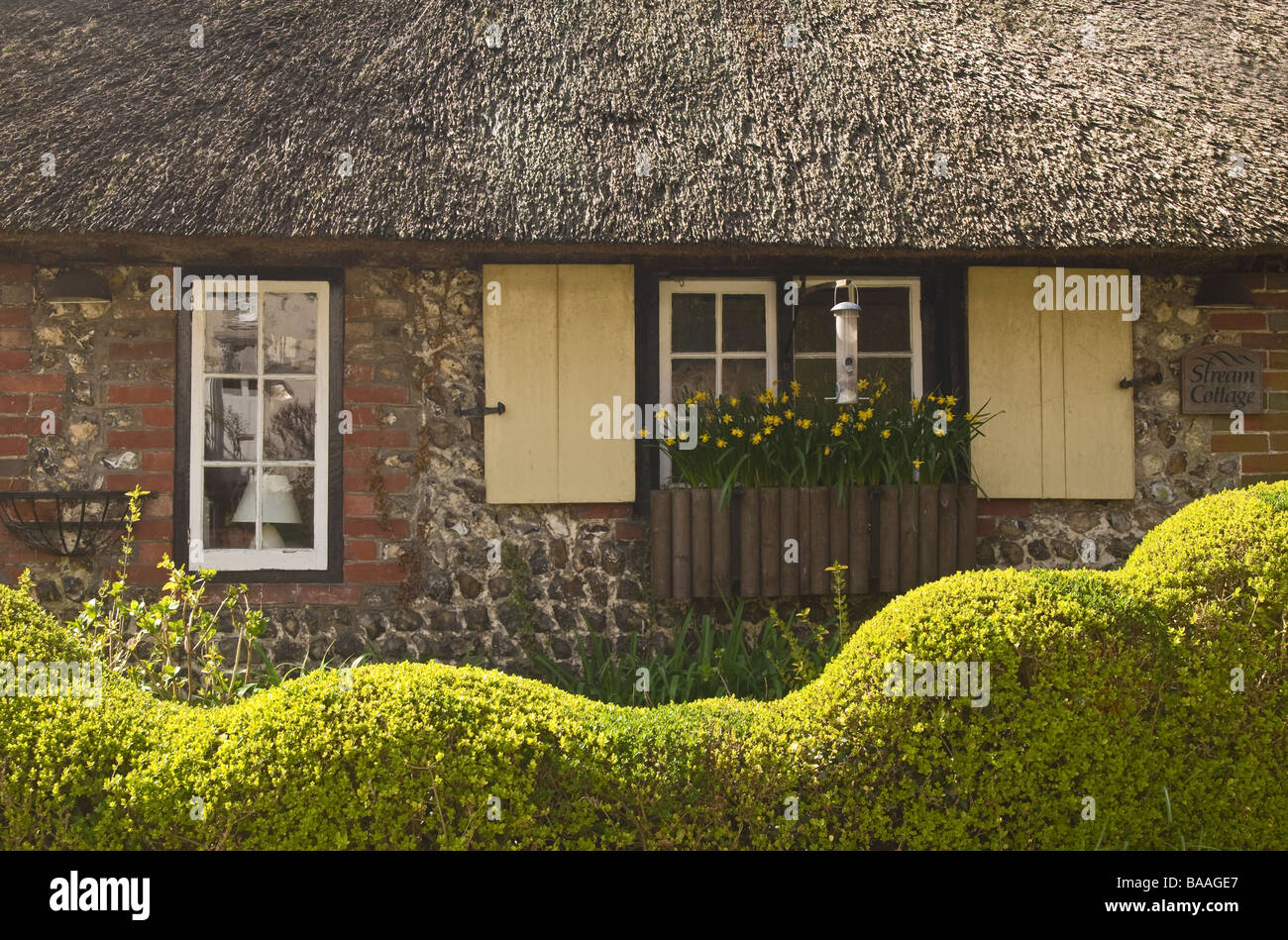Thatched Cottage in Amberley Village West Sussex Stock Photo - Alamy