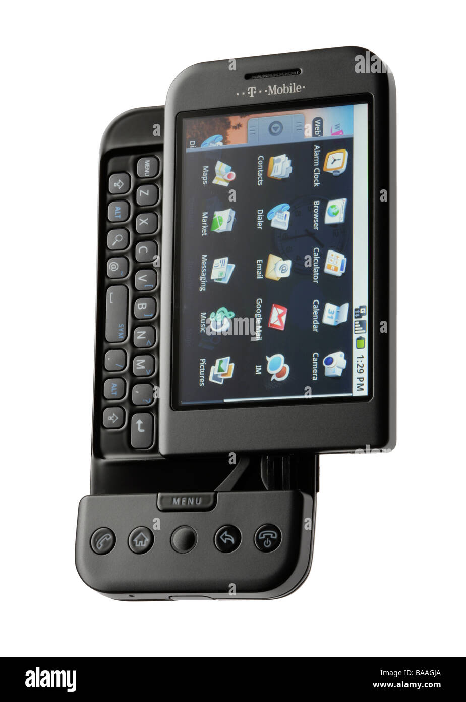 Google T Mobile G1 android phone Stock Photo - Alamy Google T Mobile G1 android phone Stock Photo - Alamy