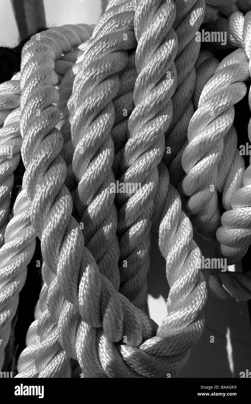 Ship rope not night not aerial Black and White Stock Photos & Images ...