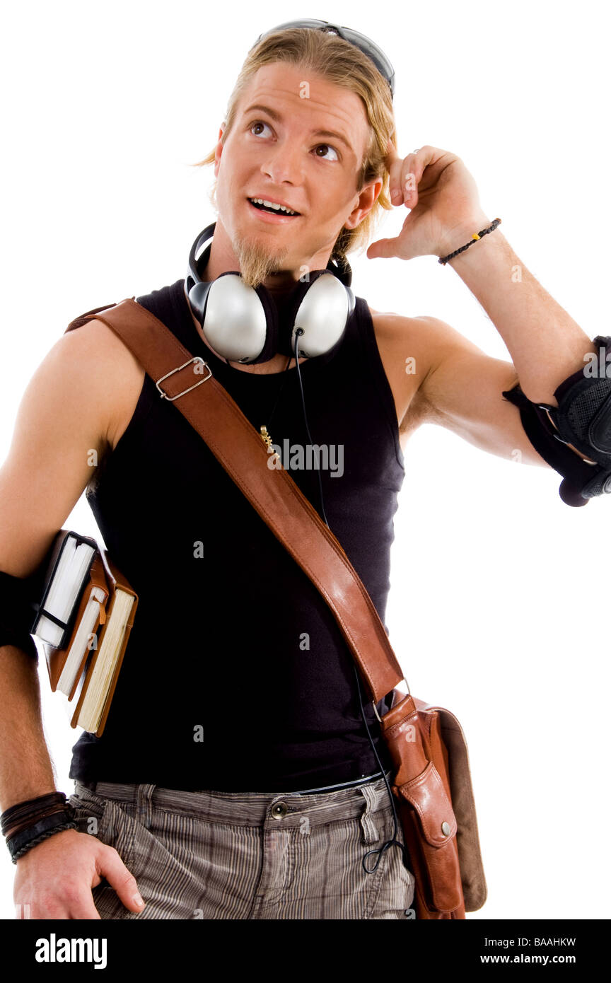 Handsome guy in thinking pose hi-res stock photography and images - Alamy