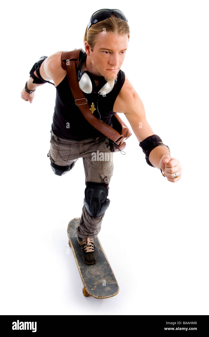 Aerial view man skateboard hi-res stock photography and images - Alamy
