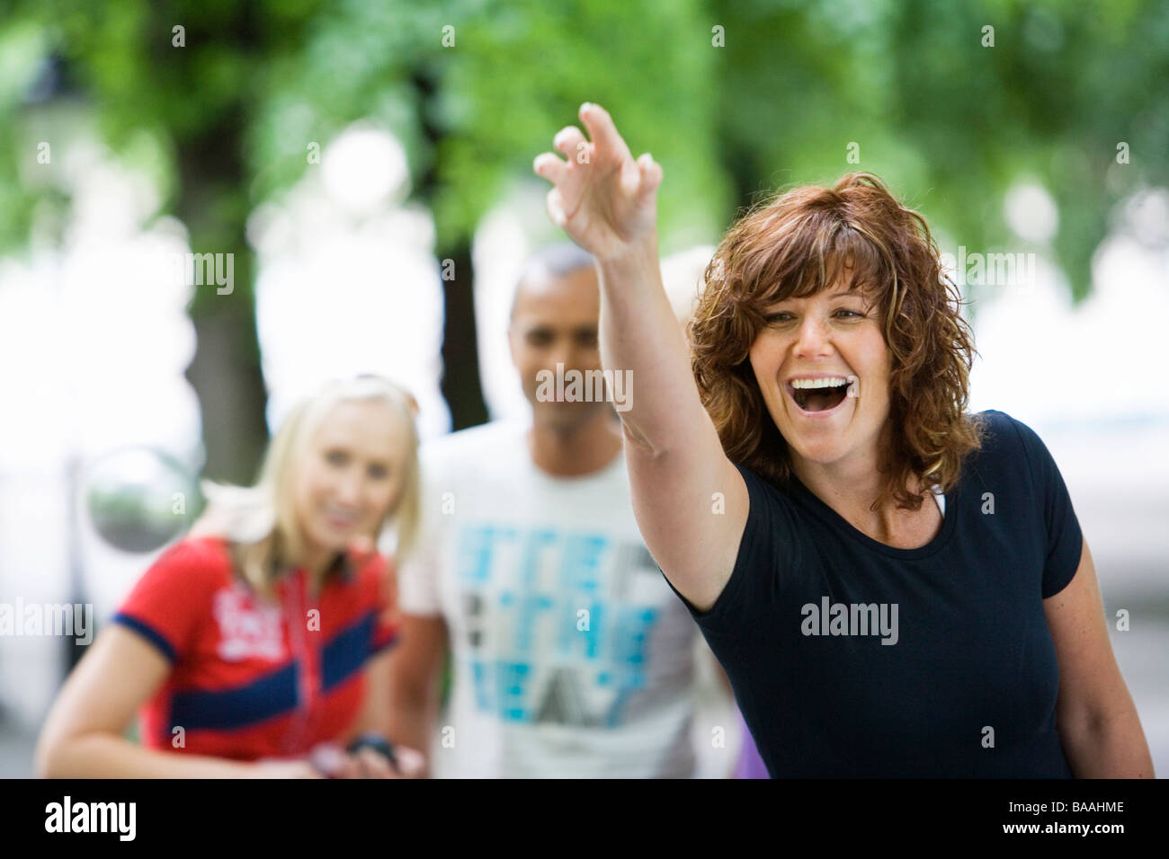 People playing boules, Stockholm, Sweden Stock Photo - Alamy